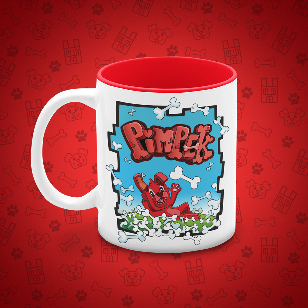 Kubek Pimpek - Biały z czerwonym środkiem LuczekShop.pl - Oficjalny ...